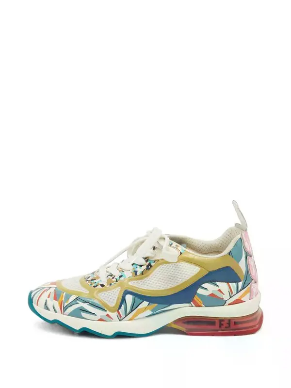 Fendi Ffast Tropical-print Low-top Sneakers