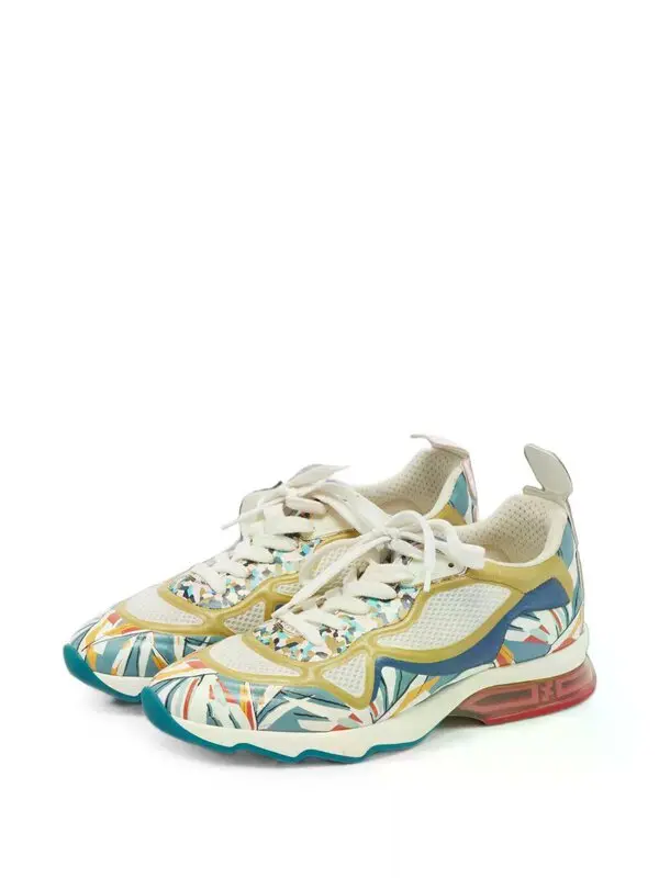 Fendi Ffast Tropical-print Low-top Sneakers