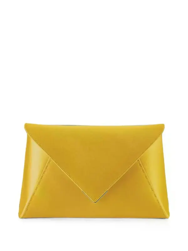 Tyler Ellis Lee Pouchet Hand-stitched Clutch Bag - Yellow