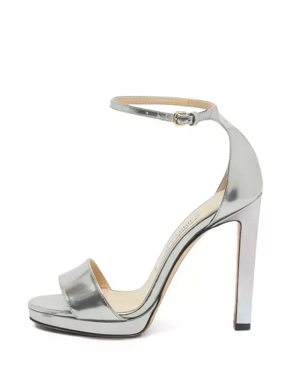 JIMMY CHOO Misty Ankle Strap Sandals - Silver