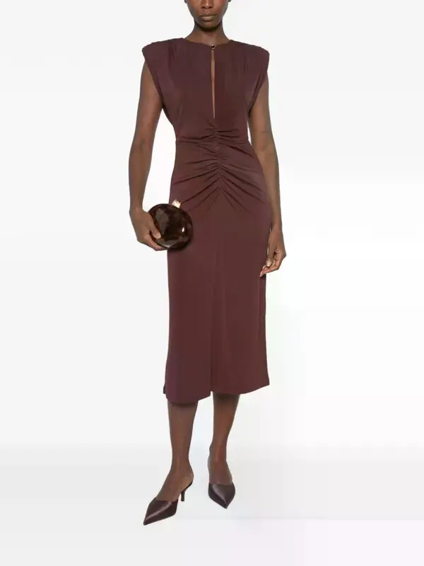Imperial Ruched Keyhole Detail Dress