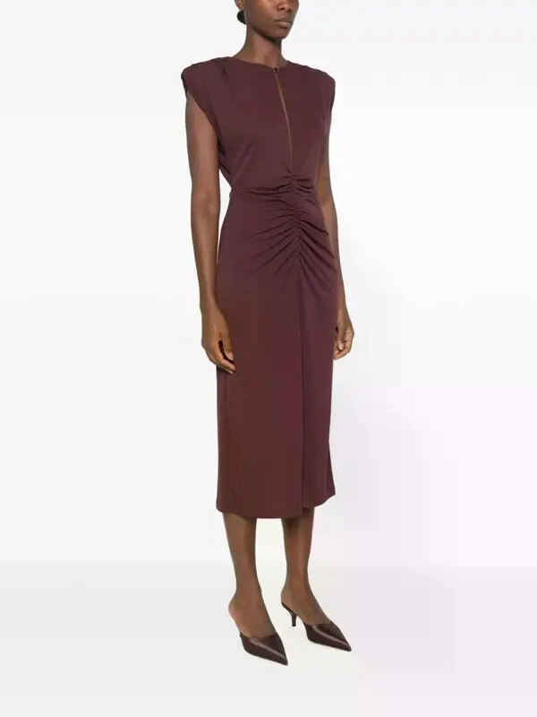 Imperial Ruched Keyhole Detail Dress