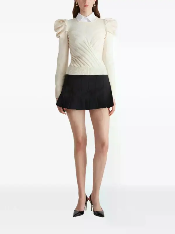 VIOLANTE NESSI Ribbed Puffed-sleeve Sweater