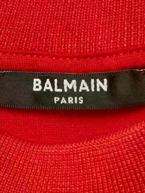 Balmain Logo Embroidered T-shirt