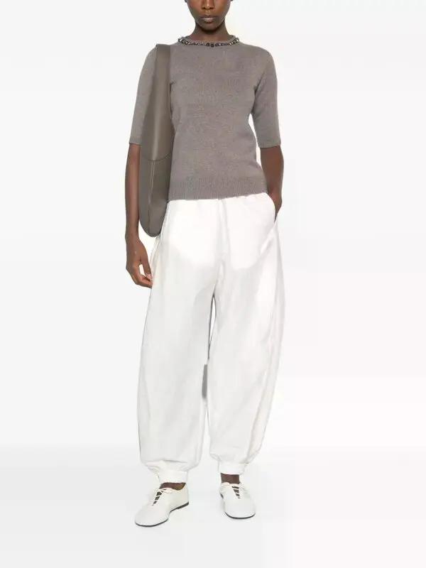 Fabiana Filippi Embellished Round Neck Fine Knit Sweater