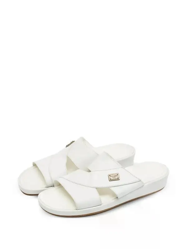 Dolce & Gabbana Masaccio Plaque Slide Sandals