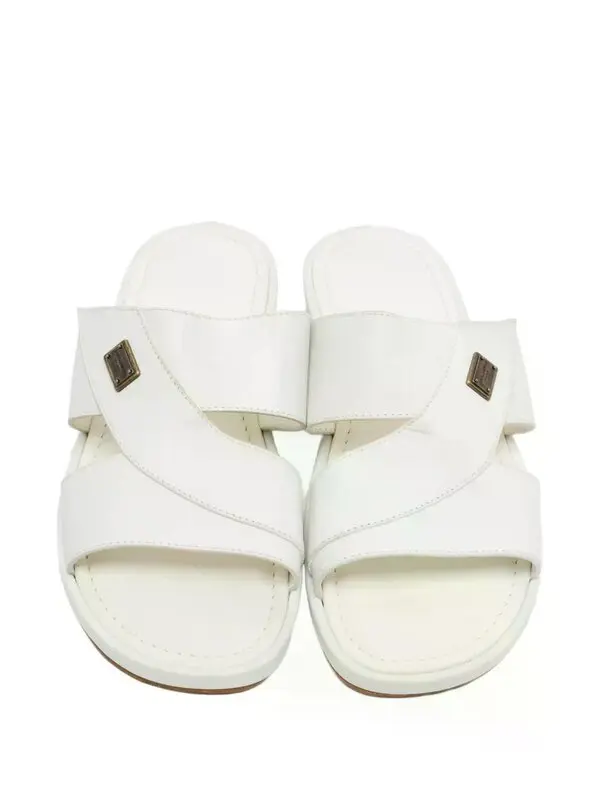 Dolce & Gabbana Masaccio Plaque Slide Sandals