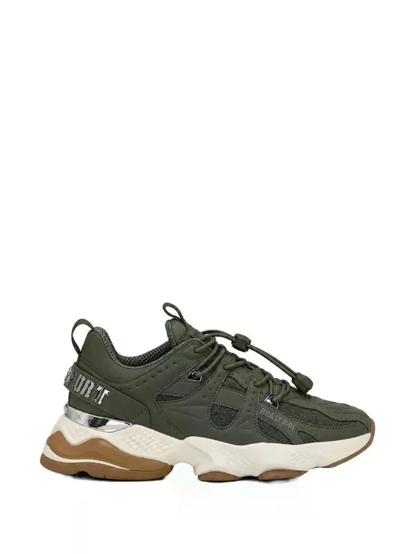 PLEIN SPORT Runner Beast X-01 Panelled Sneakers - Green