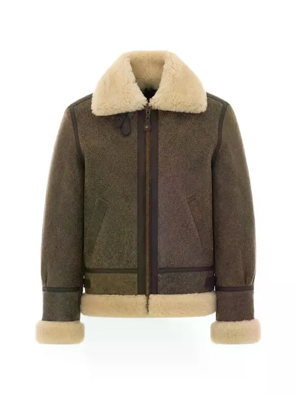 SCHOTT Shearling-lined Leather Jacket
