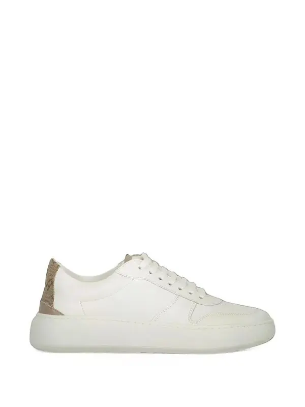 Herno Monogram-detail Lace-up Sneakers - White