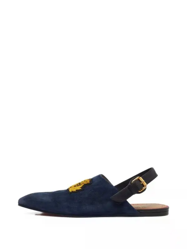 CHRISTIAN LOUBOUTIN Embroidered Slingback Mules