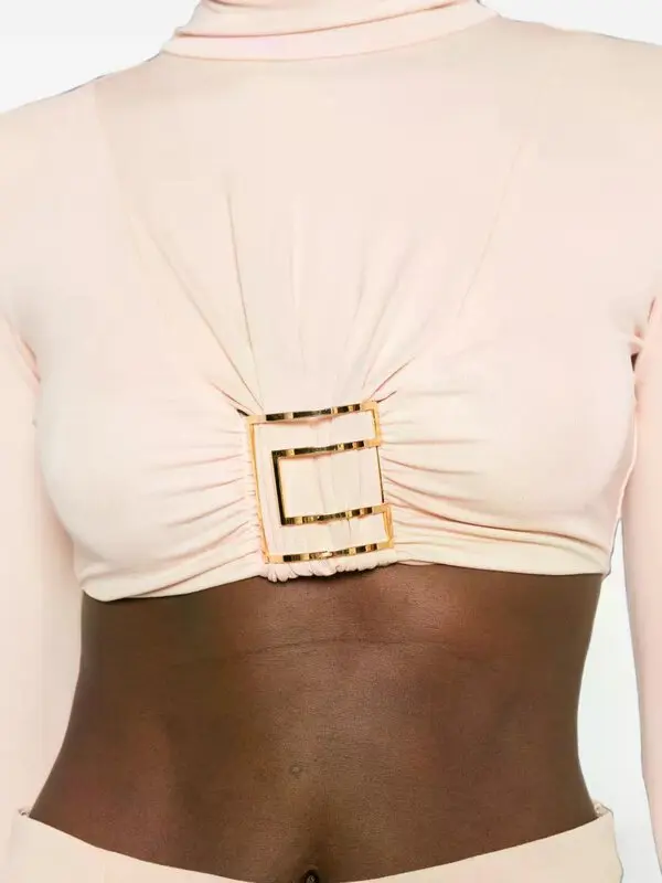 Elisabetta Franchi Cut-out Logo-plaque Bodysuit