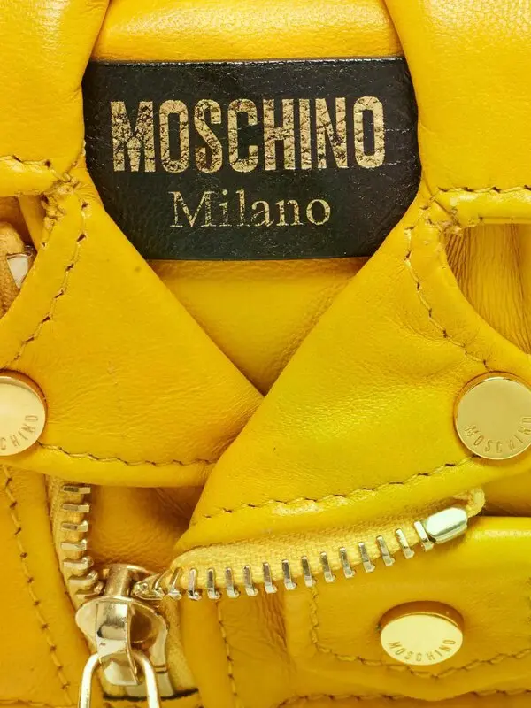 Moschino Mini Biker Jacket Leather Crossbody Bag