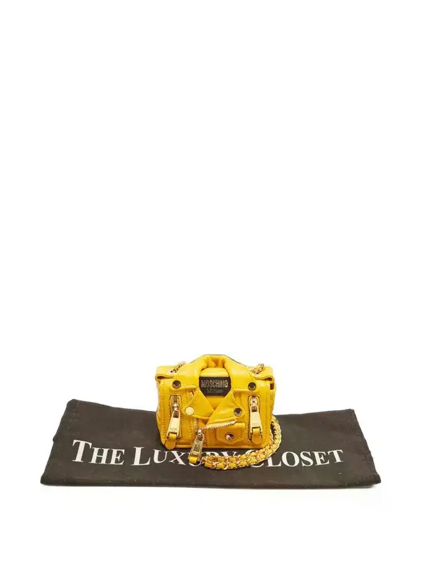 Moschino Mini Biker Jacket Leather Crossbody Bag