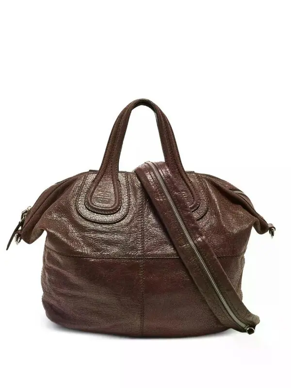 Givenchy Medium Nightingale Crackled-effect Tote Bag - Brown