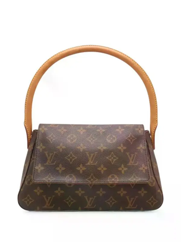 LOUIS VUITTON 2002 Monogram Mini Looping Shoulder Bag - Brown