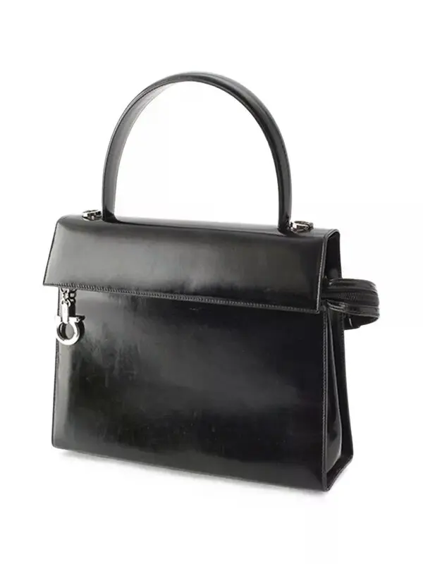 FERRAGAMO 2010-2026 Leather Gancini Top Handle Bag Satchel