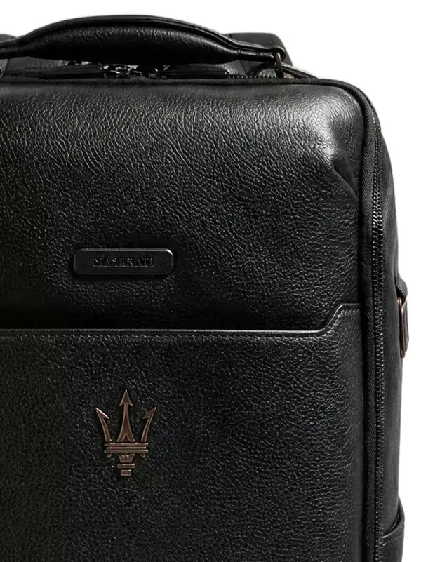 PIQUADRO X Maserati Logo-plaque Leather Backpack