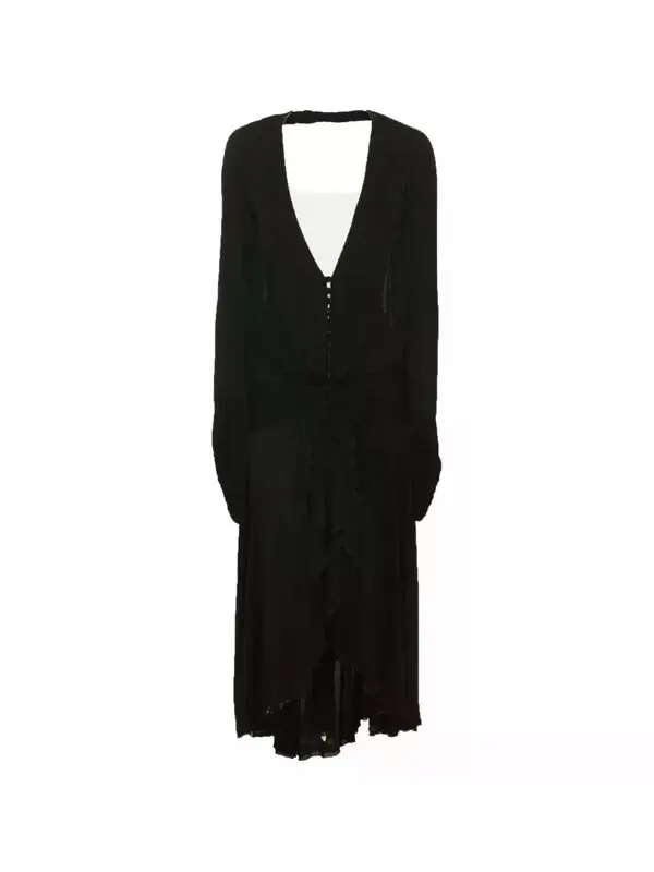 Roberto Cavalli Jersey Draped Midi Dress