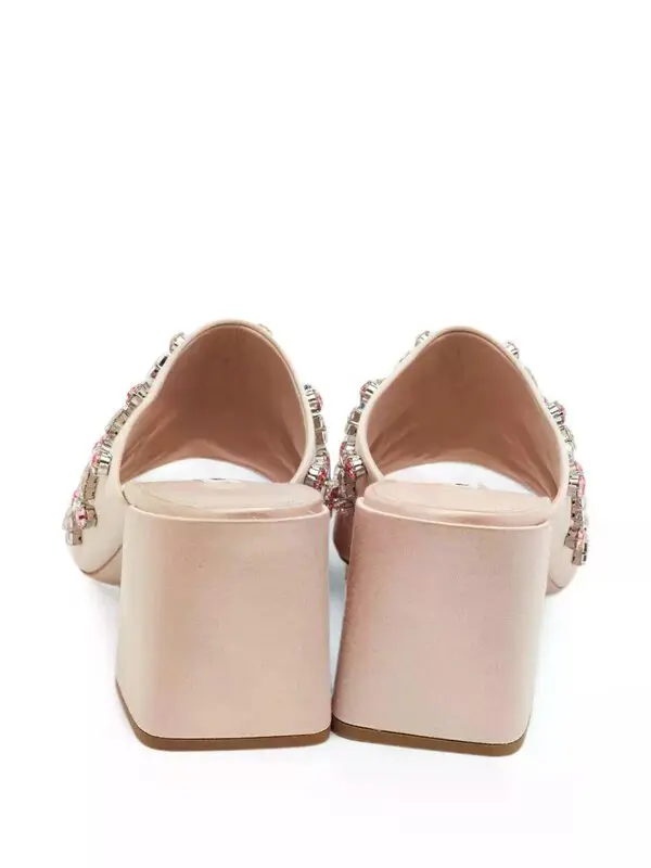 Miu Miu Crystal-embellished Slide Block-heel Sandals