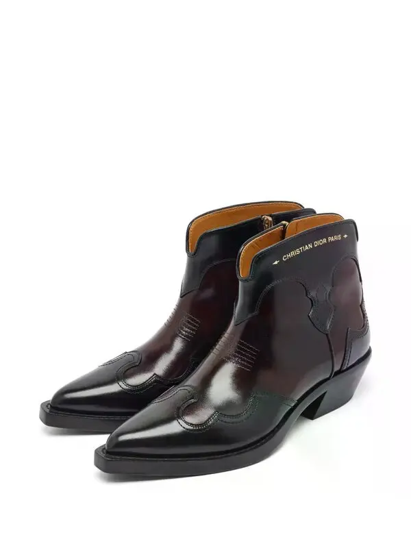 Dior Leather Western Ankle Boots