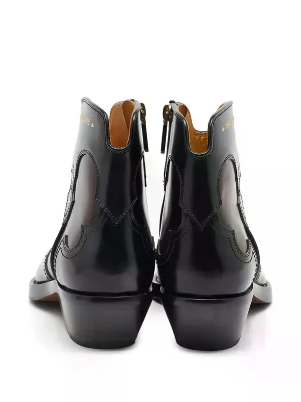 Dior Leather Western Ankle Boots