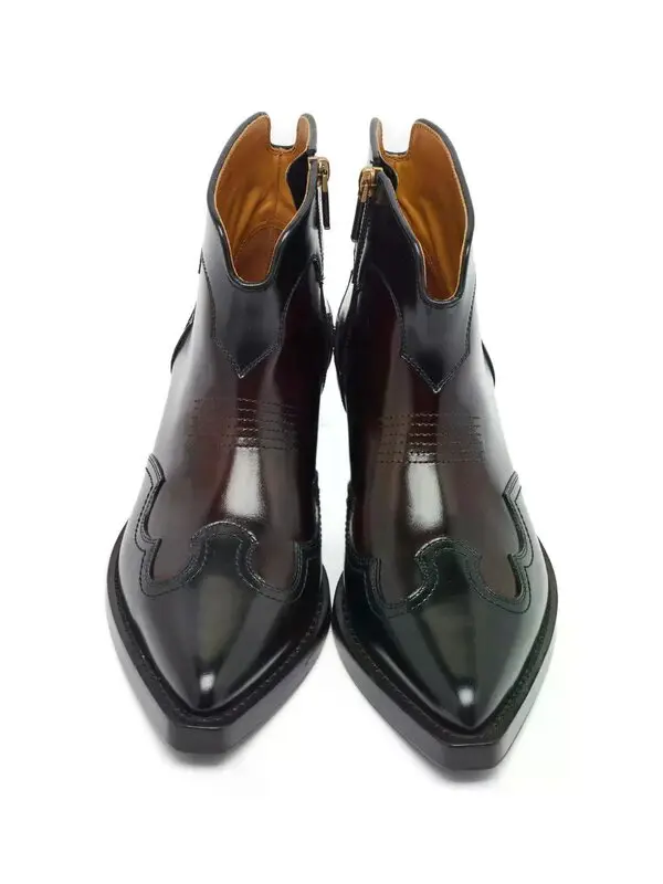 Dior Leather Western Ankle Boots