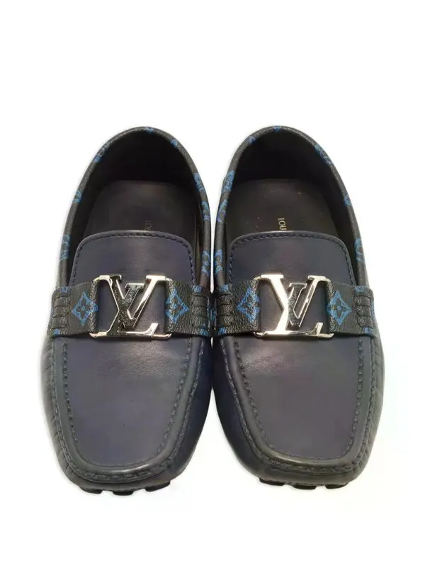 LOUIS VUITTON Monte Carlo Logo Loafers - Blue