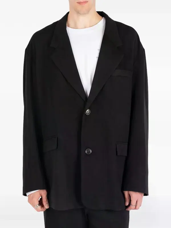 SOCIETE ANONYME Oversized Wool Jacket With Notched Lapels