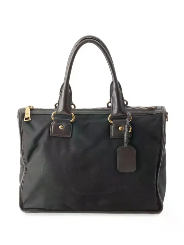 Prada 2000-2026 Tessuto Canapa Logo Satchel