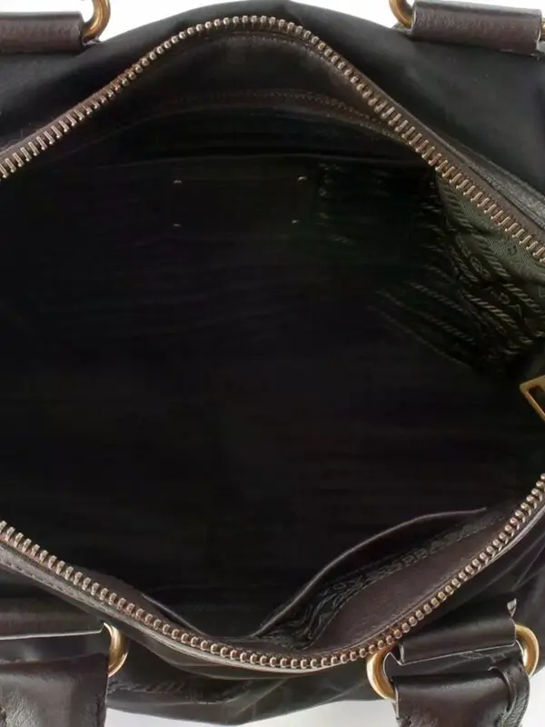 Prada 2000-2026 Tessuto Canapa Logo Satchel