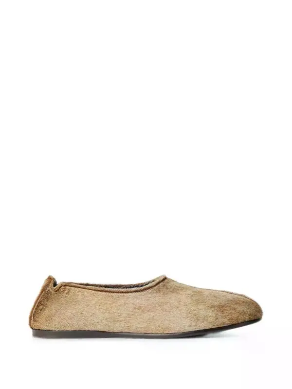 LEMAIRE Sock Slip-ons In Natural Pony-style Leather - Neutrals