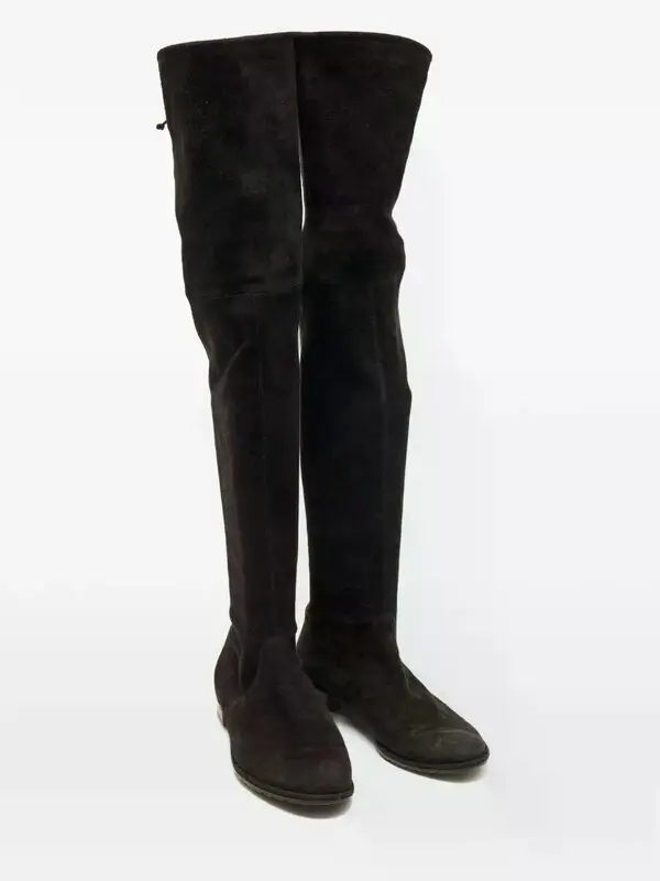 STUART WEITZMAN Suede Over-the-knee Boots - Black
