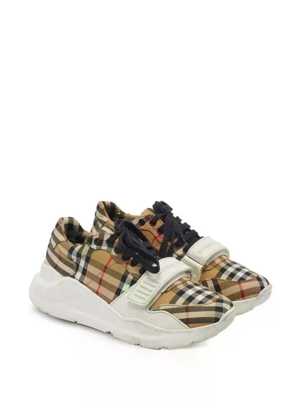 Burberry Regis House Check Sneakers - Neutrals