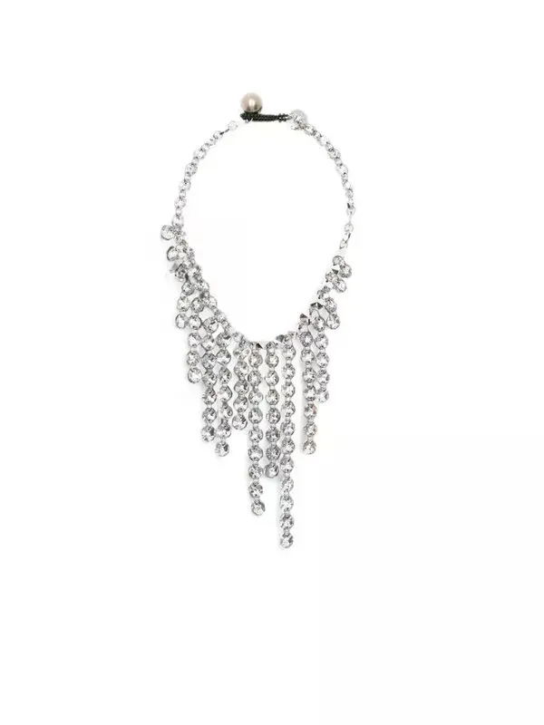 MARIA CALDERARA Crystal-embellished Fringed Necklace