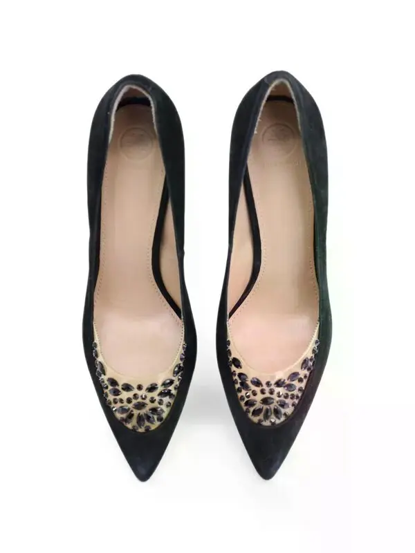Tory Burch Delphine Embellished Suede Pumps