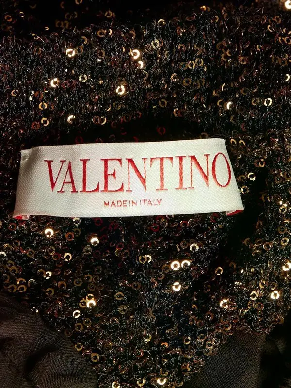 Valentino Garavani Sequin Feather-trim Flared Trousers