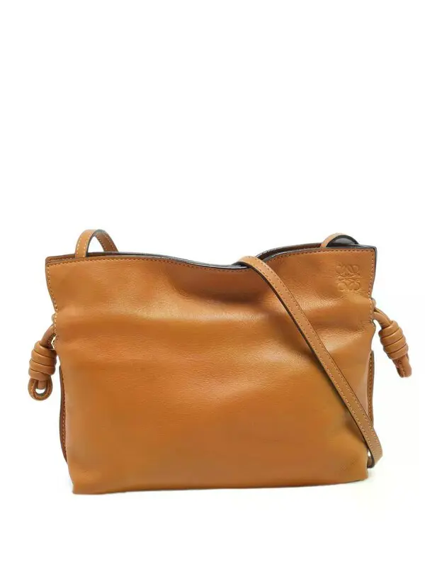 Loewe 2022 Mini Flamenco Leather Cross Body Bag - Brown