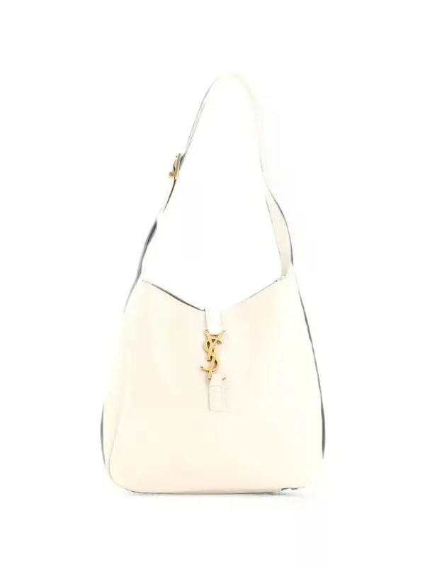 Saint Laurent Le 5 A 7 Supple Leather Small Hobo Bag - Neutrals