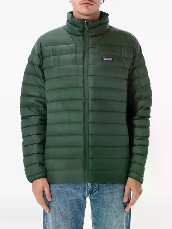Patagonia Quilted Logo-patch Padded Coat - Green