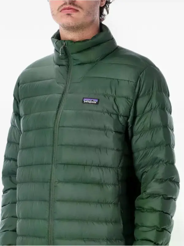 Patagonia Quilted Logo-patch Padded Coat - Green