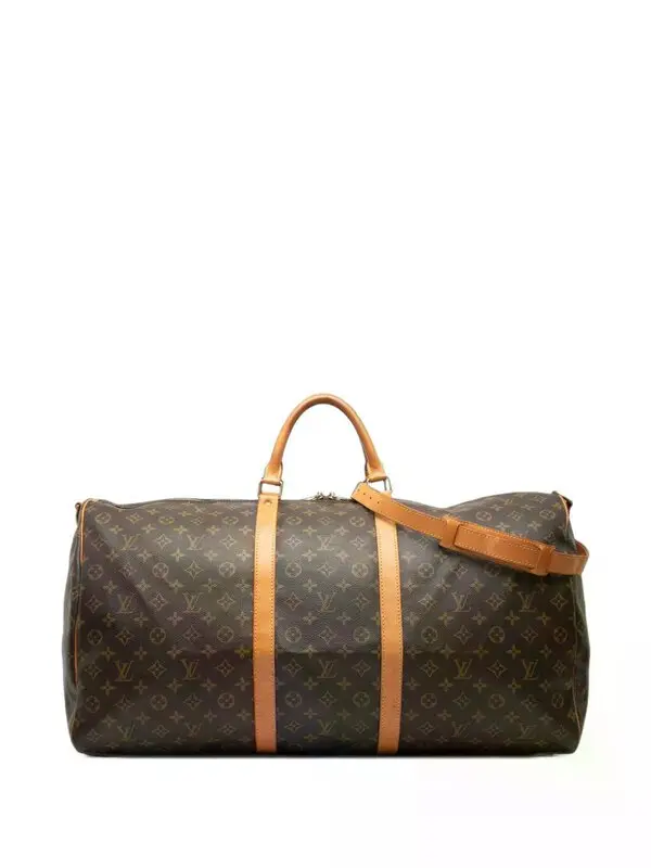LOUIS VUITTON 1993 Monogram Keepall Bandouliere 60 Travel Bag