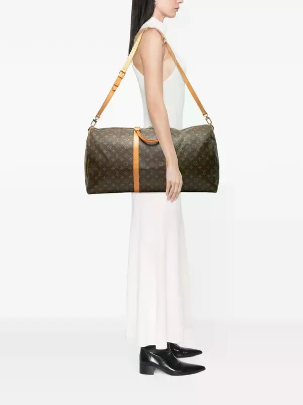 LOUIS VUITTON 1993 Monogram Keepall Bandouliere 60 Travel Bag