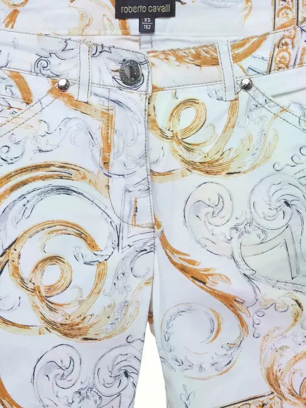 Roberto Cavalli Baroque Print Skinny Trousers