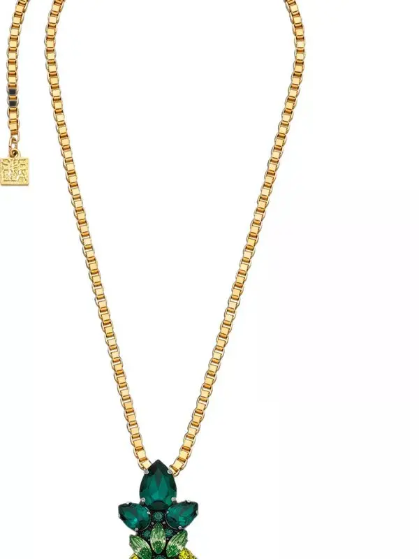 Stella Jean Pineapple-pendant Crystal-embellished Necklace - Gold