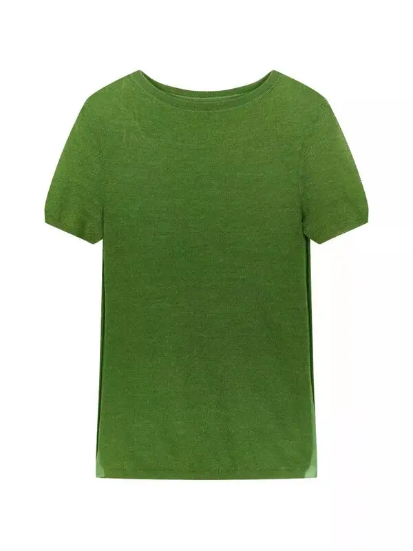 LESS Knitted Top With Short Sleeves And Round Neck