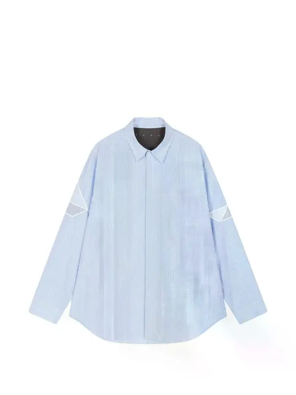 CROQUIS Sailboat-appliqué Striped Shirt - Blue