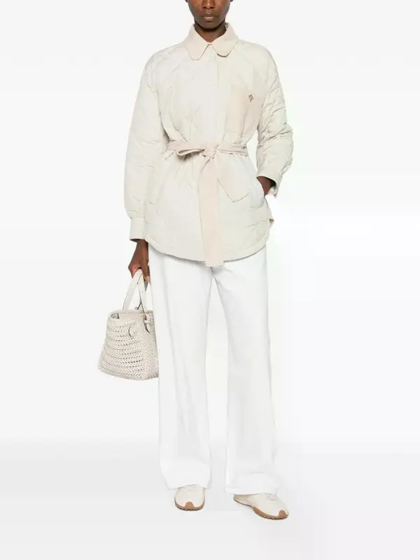 Fabiana Filippi Quilted Belted Coat