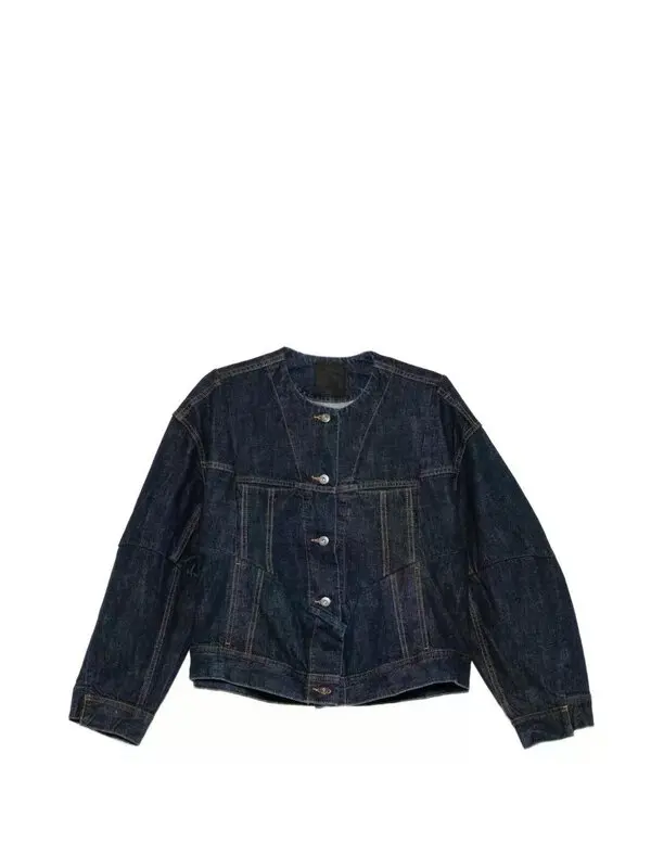 JNBY Oversized Collarless Denim Jacket