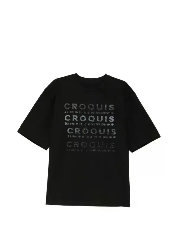 CROQUIS Graphic-print Tee - Black